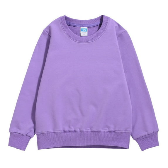 AWZXDE Boys Girls Casual Pullover Sweatshirt Long Sleeve Solid ...