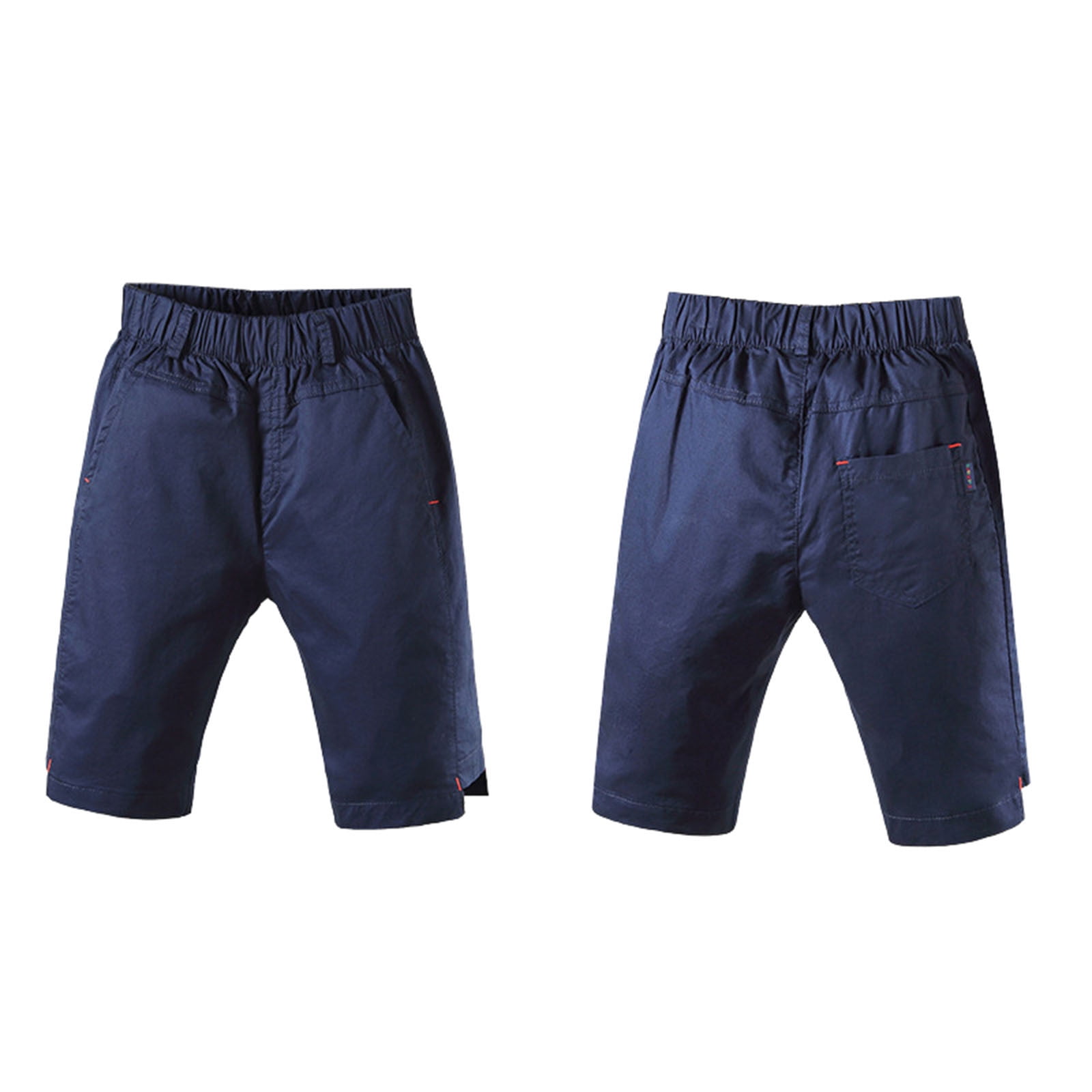 AWZXDE Boys Khaki Cotton Shorts For Boys 7 Inch Inseam Casual Summer ...