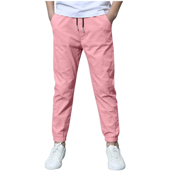 AWZXDE Boys Pants Summer Children Solid Color Daily Versatile ...