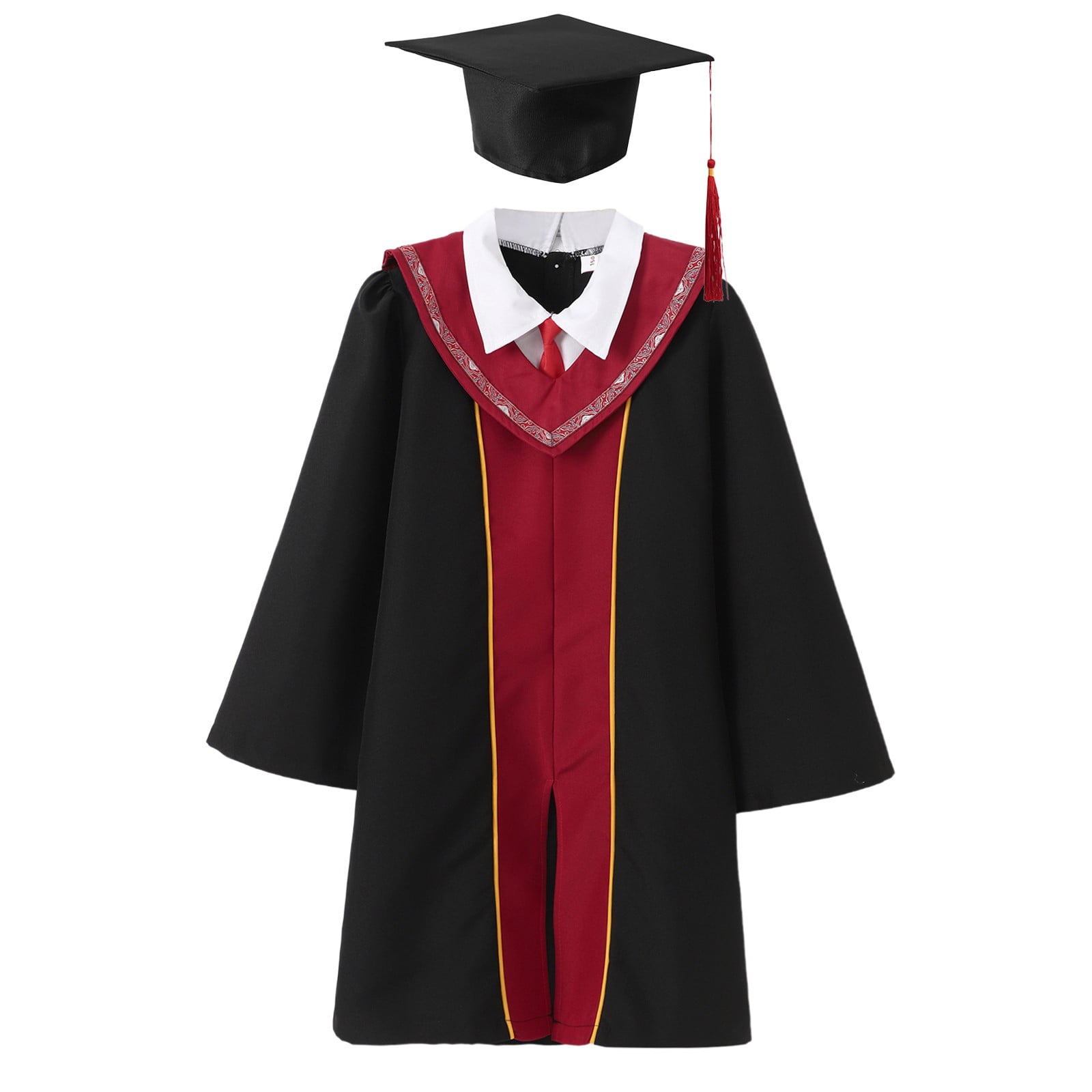 AWZXDE Boys Suits Graduation Gown Academic Dress Set for 4-15 Years ...