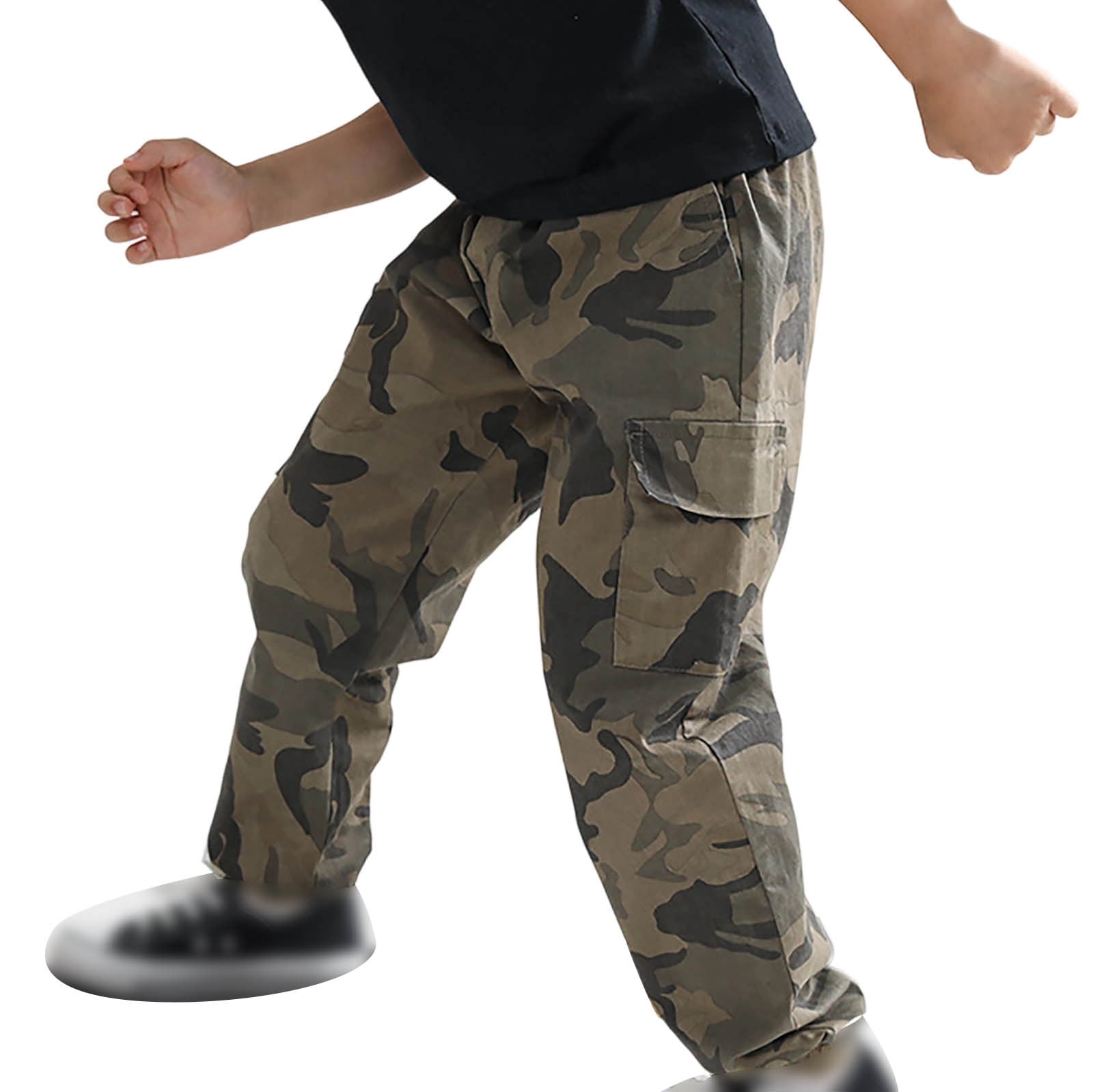 AWZXDE Boys print pants children cargo pants large kids comfortable ...