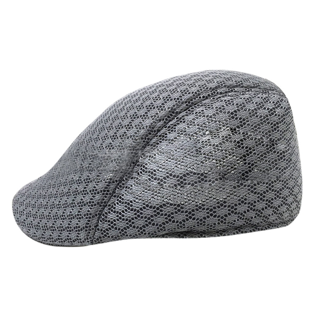 AWZXDE Breathable Mesh Beret Hat for Men and Women, Unisex Solid Color ...