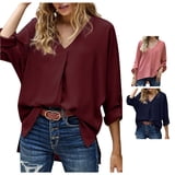 AWZXDE Casual Spring Clothes Fashion Casual Long Sleeve V Neck T Shirt ...