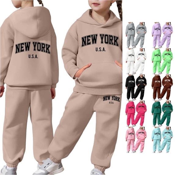 AWZXDE Child Toddler Kids Long Sleeve Solid Warm Hoodie Pullover Tops ...