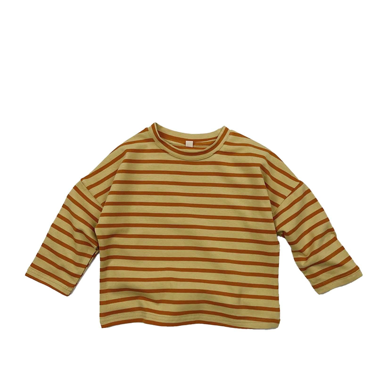 AWZXDE Children Clothing Unisex Boys Girls Striped Casual Top T Shirt ...