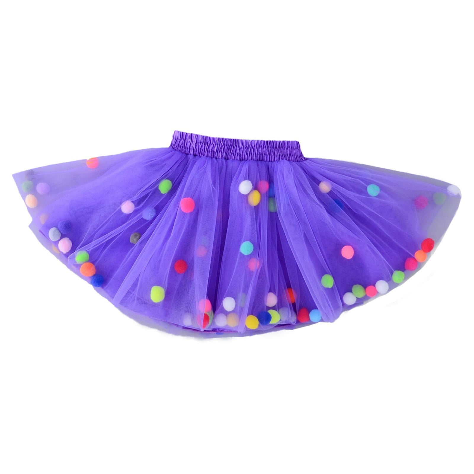 AWZXDE Colorful Girls Tutu Skirt For Girls With Trim Layered Party ...