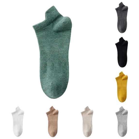 AWZXDE Cotton Socks for Women Men Spring Fall Solid Cotton Short Ankle ...