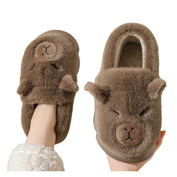 AWZXDE Cute Slippers Capybara Design Comfortable Winter Indoor Shoes ...