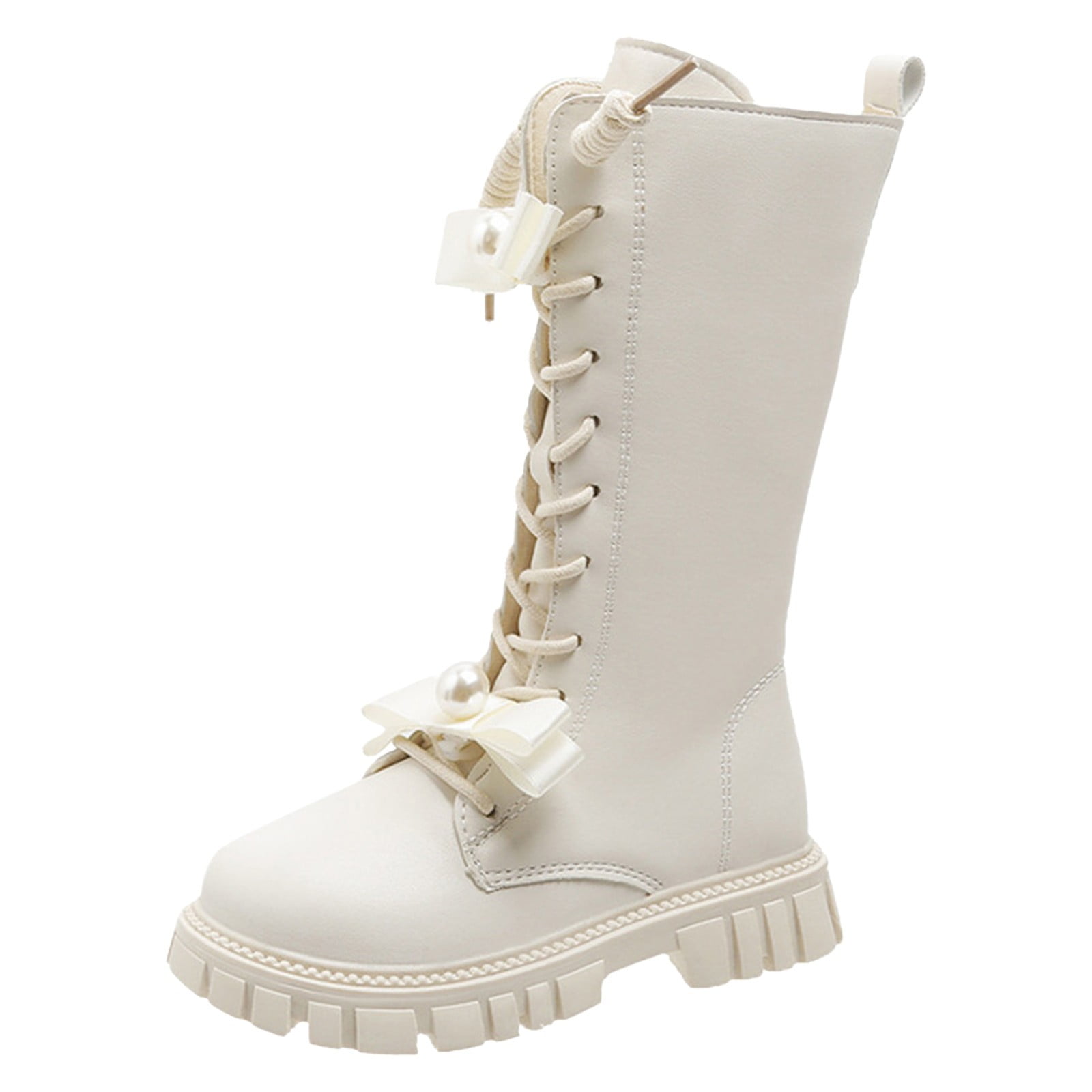 AWZXDE Fashion High Top Lined Leather Winter Boots Princess Martin ...