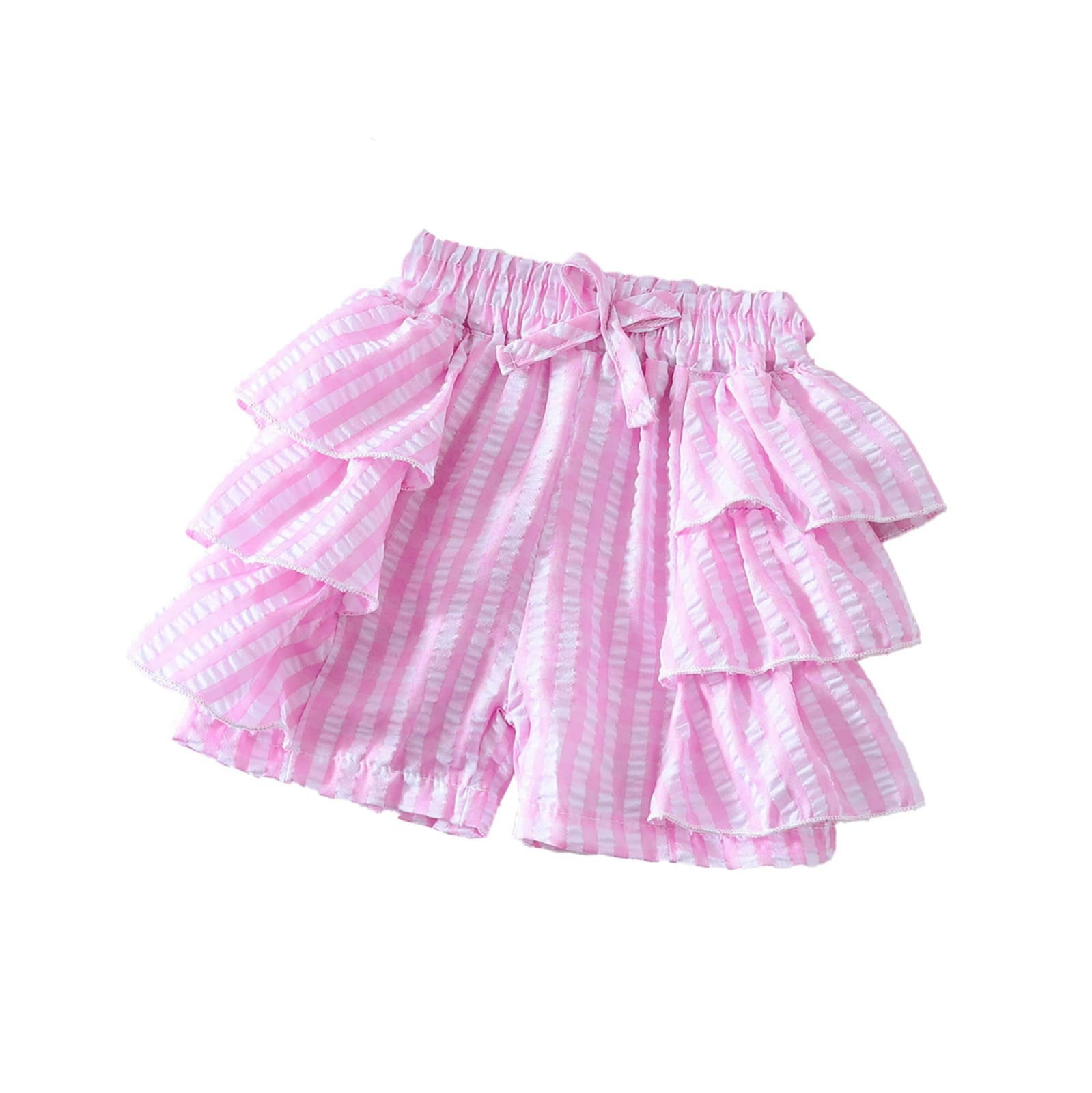 AWZXDE Girls 2026 Check Print Cake Skirt Shorts For Girls Casual Summer ...
