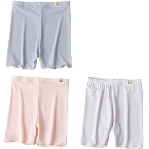 AWZXDE Girls 3 Pack Blended Fabric Shorts For Girls Bowknot Lace Trim ...