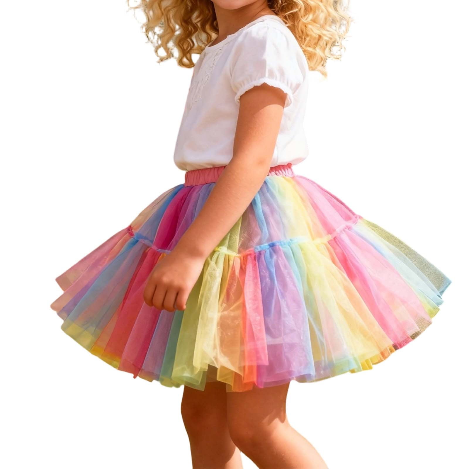 AWZXDE Girls Carnival Party Tutu Skirt For Girls Layered Dance Skirt ...