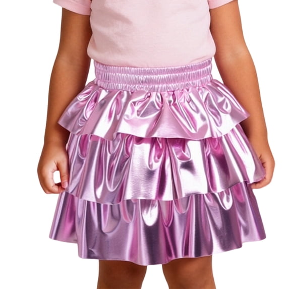 AWZXDE Girls Carnival Sequin Skirt With Glitter Three Tier Cake Design ...
