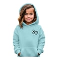 AWZXDE Girls Cute Pullover Hoodie Featuring Double Heart Print And ...