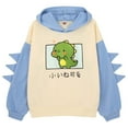 AWZXDE Girls Dinosaur Hoodie Raglan Sleeve Color Block Cartoon Pullover ...