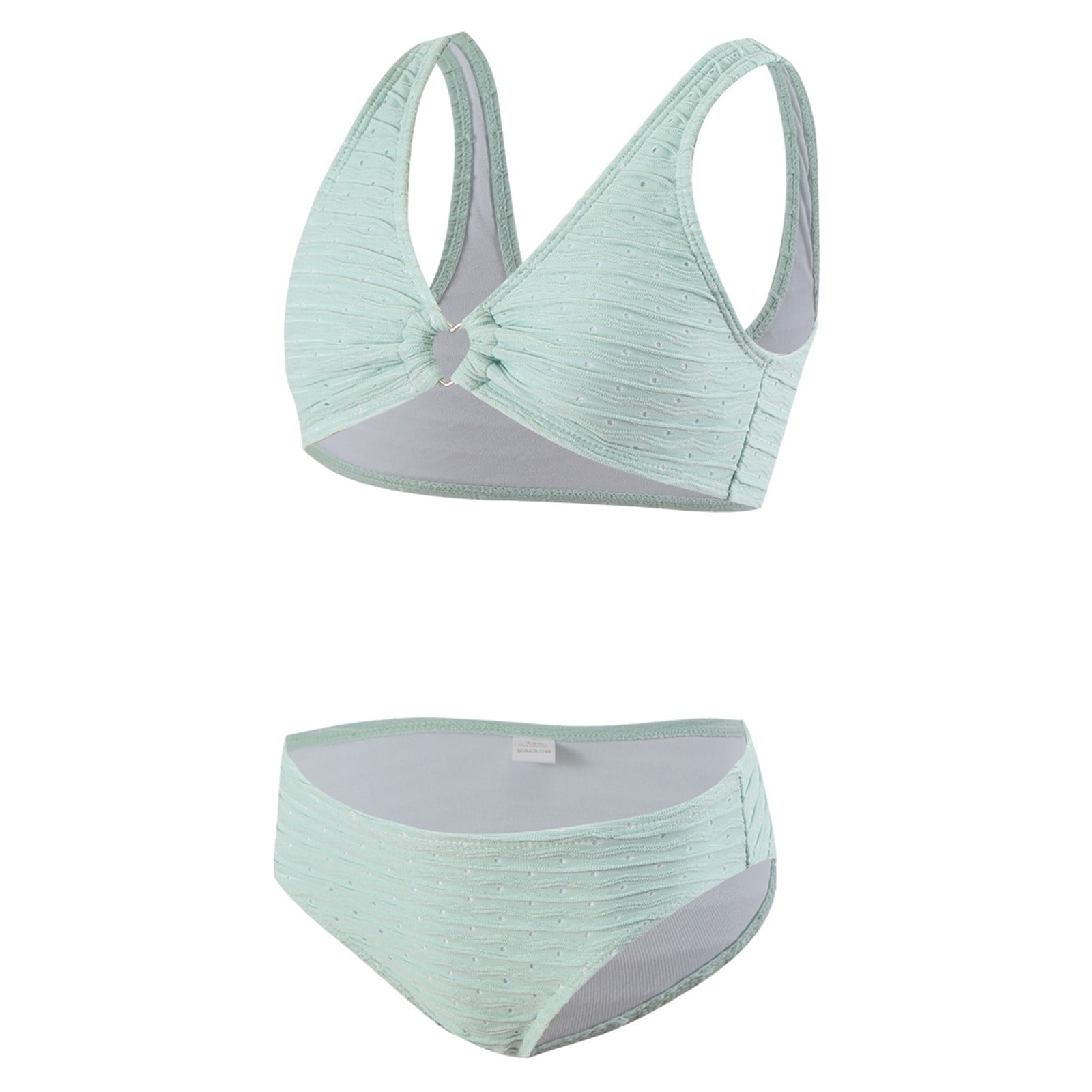 AWZXDE Girls Fashion Swimwear Solid Color Adjustable Strap Bikini Set ...