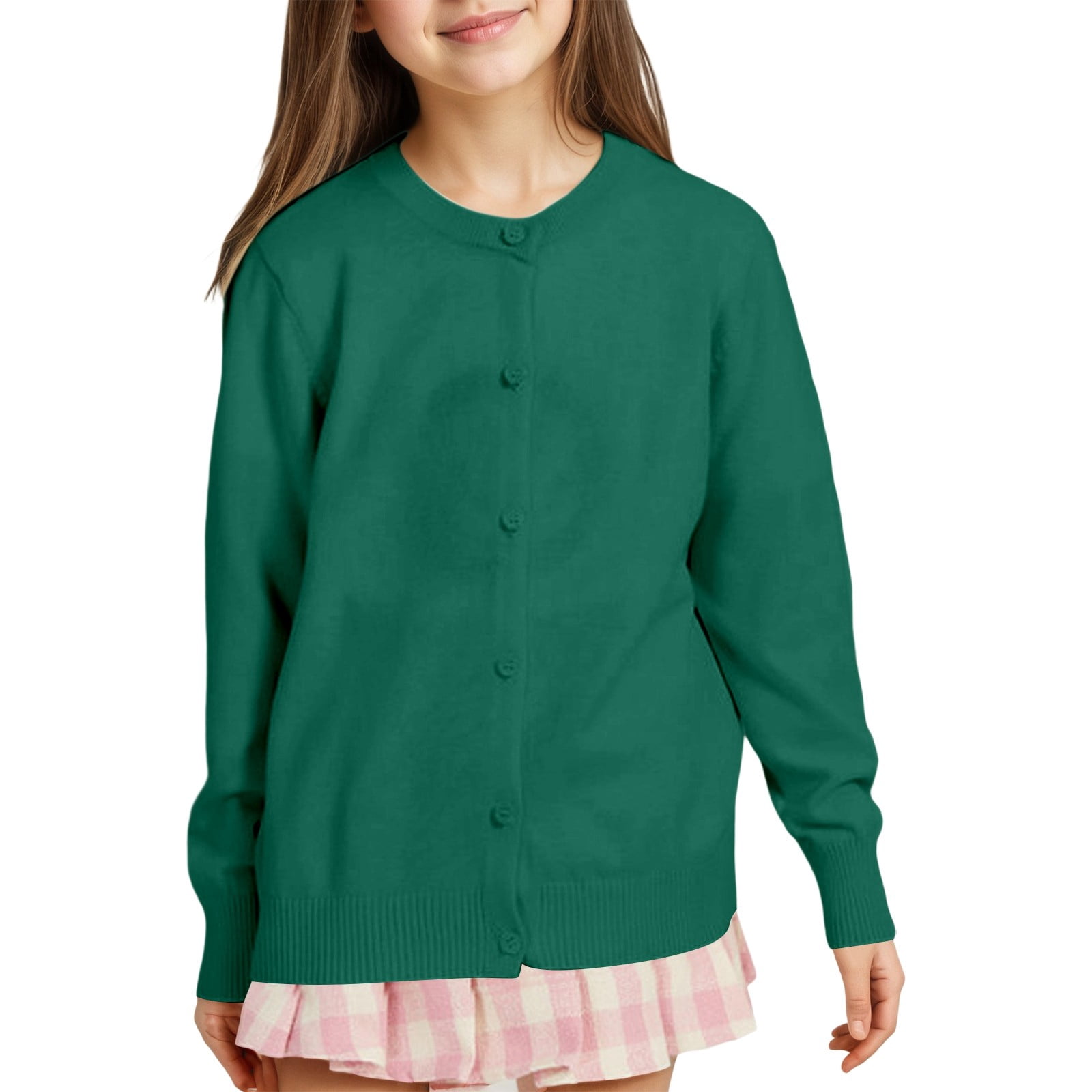 AWZXDE Girls Knit Cardigan Sweater Coat Soft Lightweight Outerwear ...