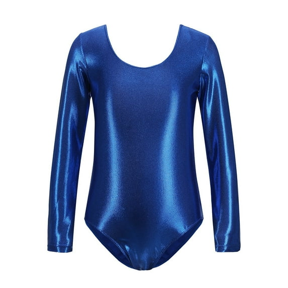 AWZXDE Girls Long Sleeved Gymnastics Leotards Shiny Dance Leotard Ballet Leotard Classic Ballet ...