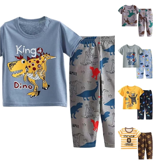 AWZXDE Girls Outfits&Set Children Home Wear Cartoon Cute Short Sleeve ...