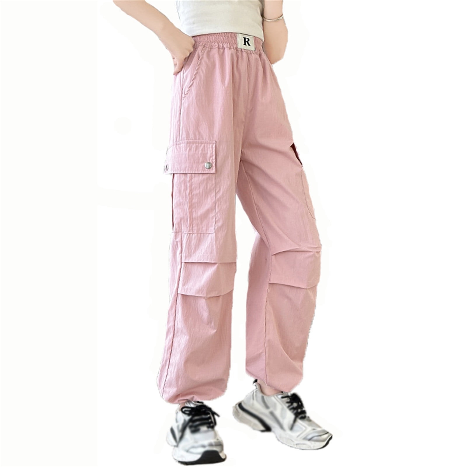 AWZXDE Girls Pants for Big Kids, Versatile Fashion Relaxed Wide Leg ...