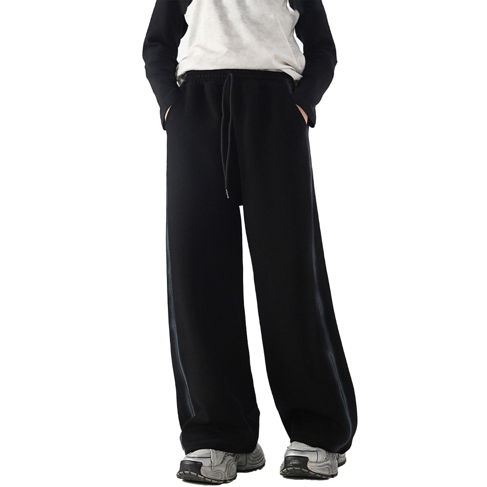 AWZXDE Girls Pants for Fall Winter in Pure Color Versatile Loose Fit ...
