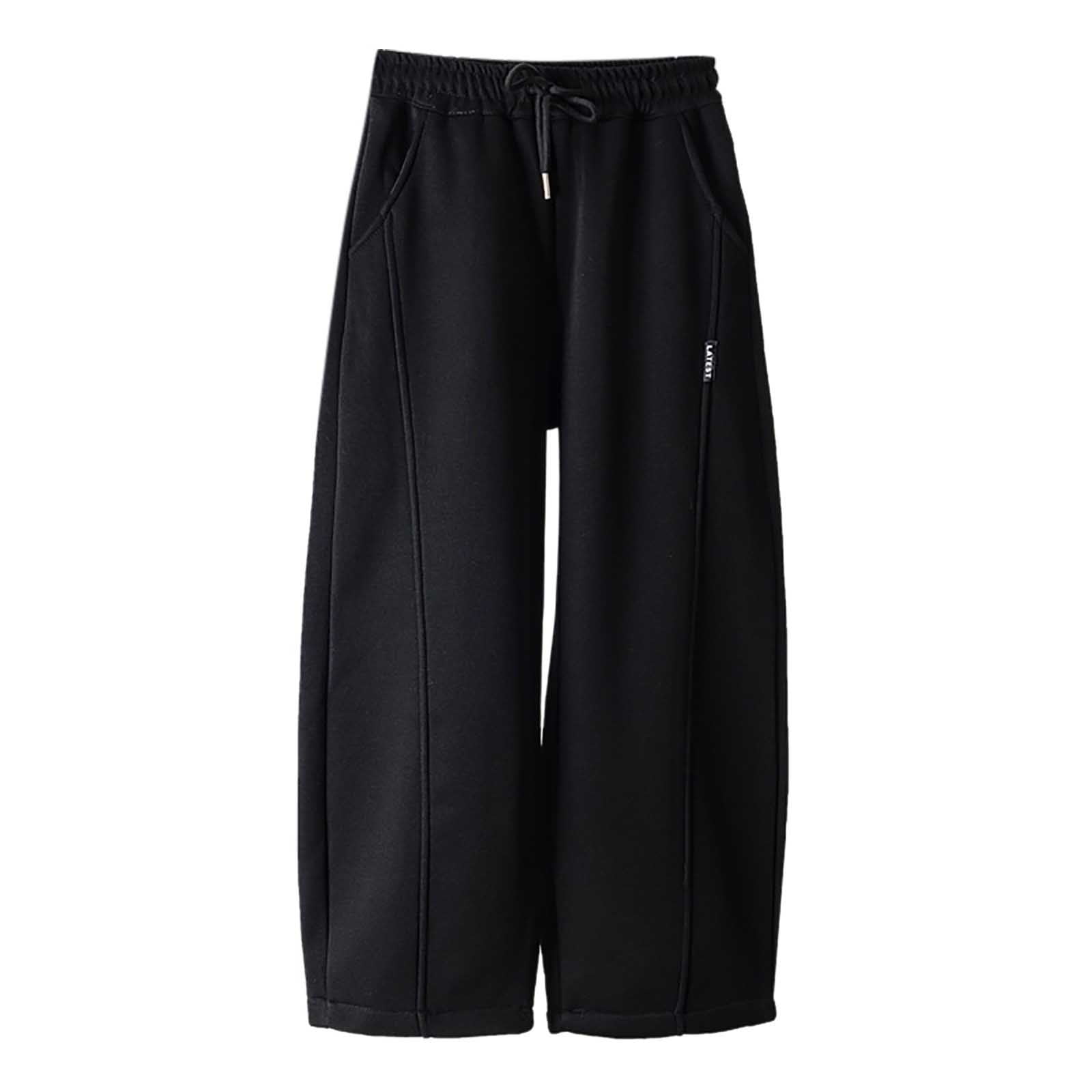 AWZXDE Girls'Relaxed Fit Drawstring Waist Casual Pants - Oversized ...