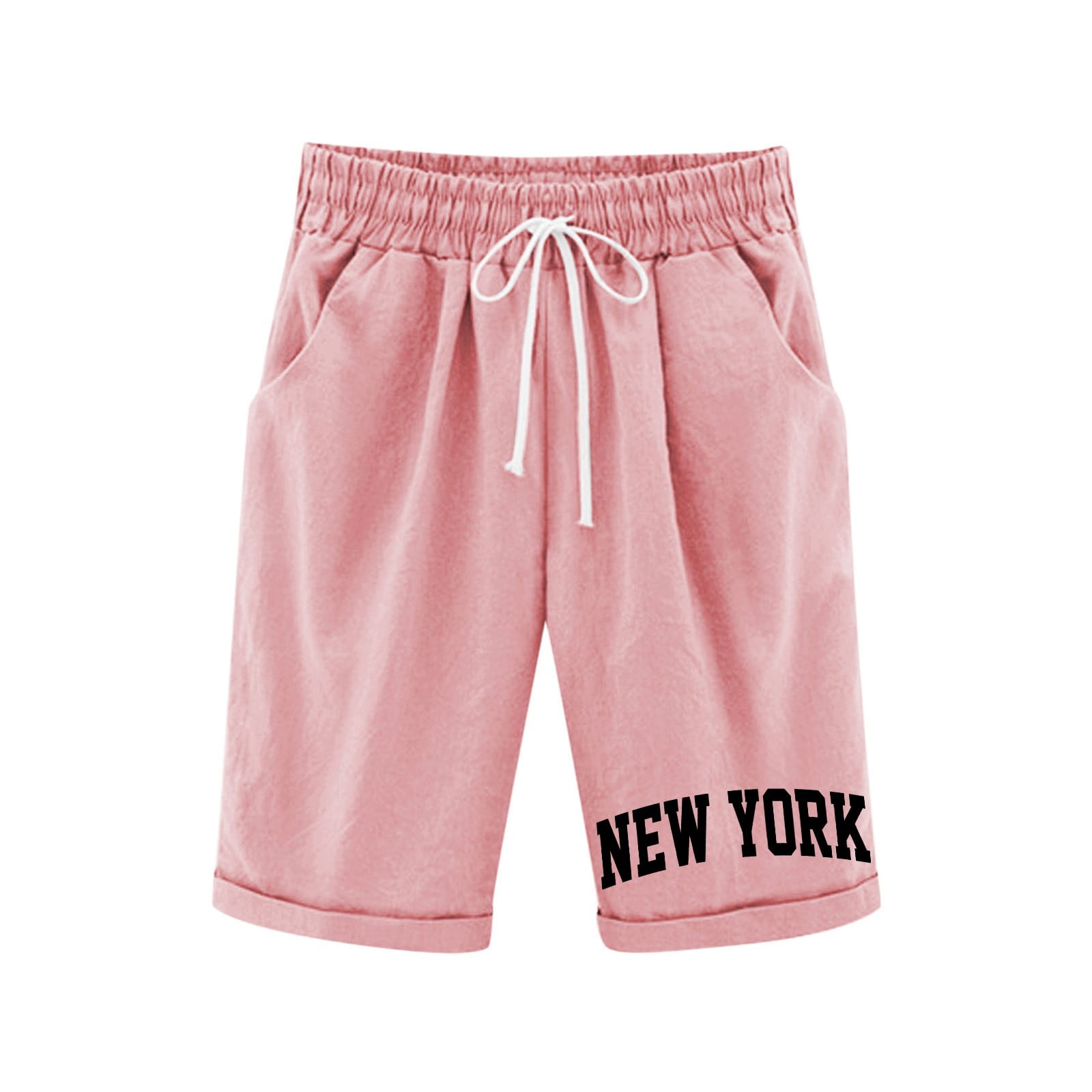 AWZXDE Girls Shorts Letter Print Elastic Waist Casual Solid Color ...