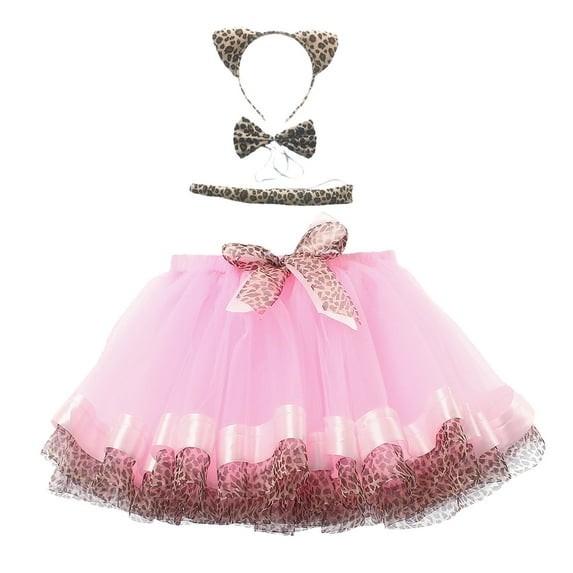 AWZXDE Girls Solid Color Double Layer Tutu Skirt For Girls Animal ...