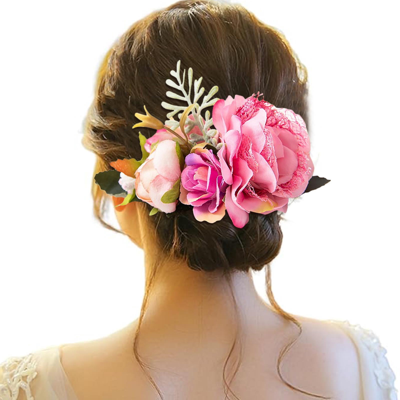 AWZXDE Graduation Clothes 2026 Floral Metal Hair Slide Combs With Grip ...