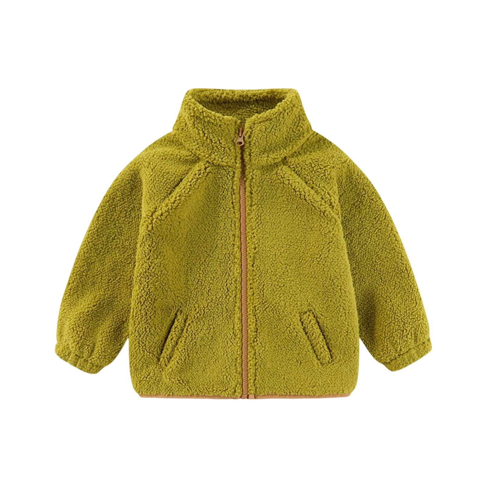 AWZXDE Kids Autumn Winter Thickened Jacket with Zipper Stand Collar ...