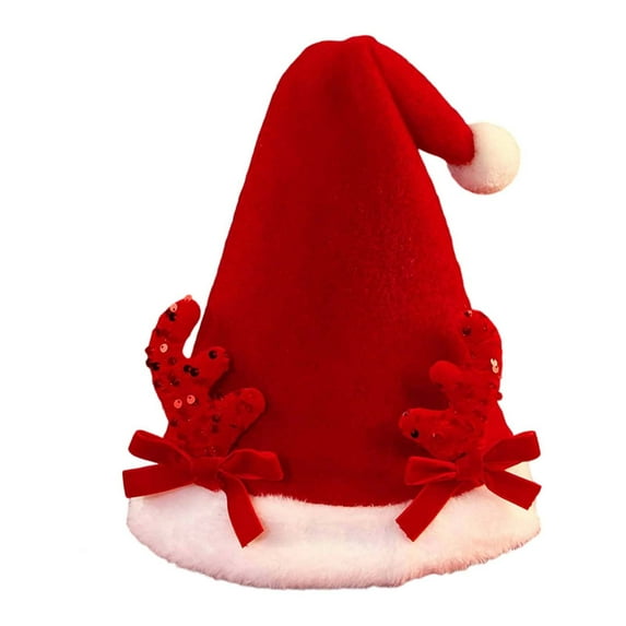AWZXDE Kids Christmas Hat With Ear Covers Festive Santa Cap For Holiday ...