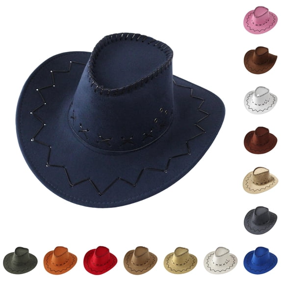 AWZXDE Kids Cowboy Hat Wide Brim For Themed Parties & Halloween Dress ...