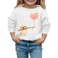AWZXDE Kids Fall Winter Valentine‘s Day Cute Dog Print Round Neck Long ...