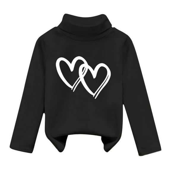 AWZXDE Kids High Neck Warm Shirt Soft Velvet Lined Tops Unisex Girls ...