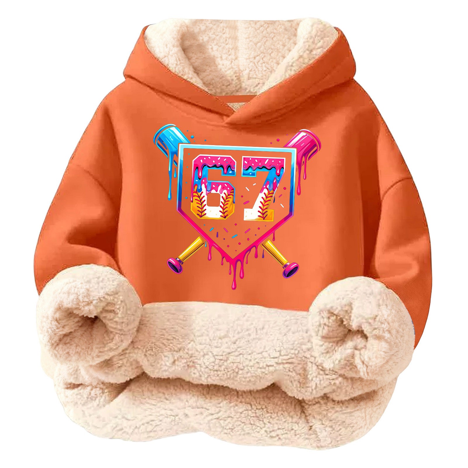 AWZXDE Kids Hoodies Playful Ice 67 Print Hoodie Sweatshirt With ...