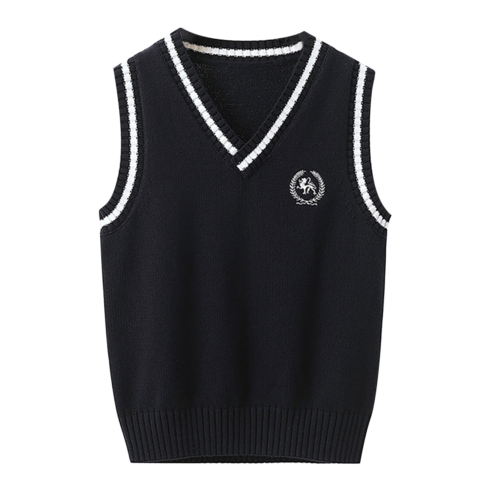 AWZXDE Kids Knit Sweater Vest Sleeveless Lattice Pattern Warm Layer For ...