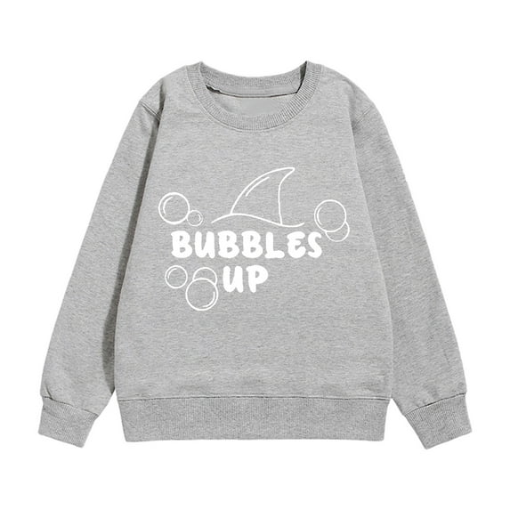 AWZXDE Kids Letter Print Pattern Casual Fashion Long Sleeve Round Neck ...