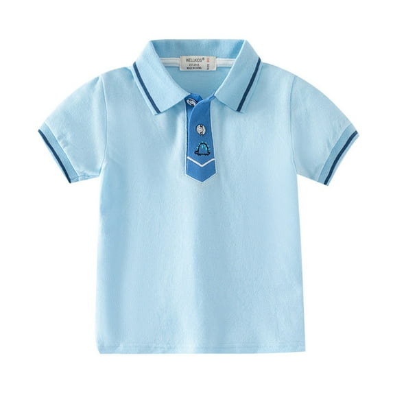 AWZXDE Kids Polo Shirt Short Sleeve Soft Mesh Knit Comfortable Casual ...
