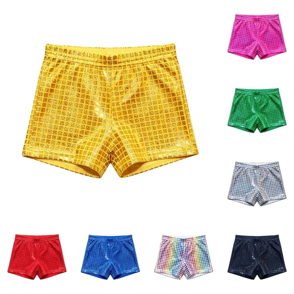 AWZXDE Kids Sequin Shorts for Stage Performance Party Show Costume ...