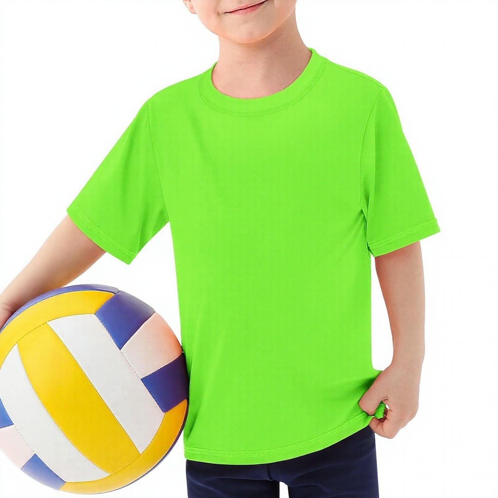 AWZXDE Kids Solid Color Short Sleeve Top Beach Seaside Swim Sun Safe ...