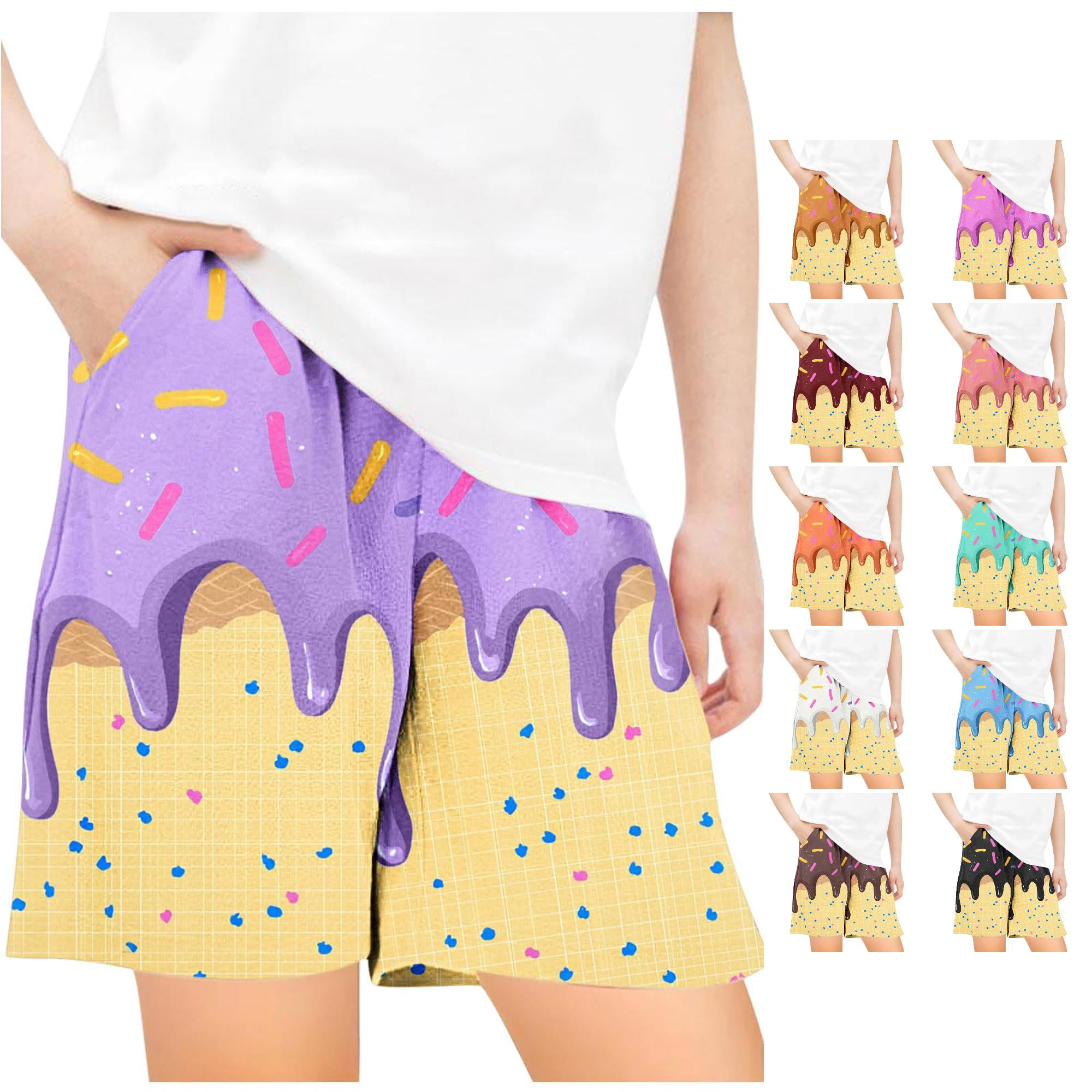 AWZXDE Kids Summer Fashion Ice Cream Print Casual Shorts Boys Girls ...
