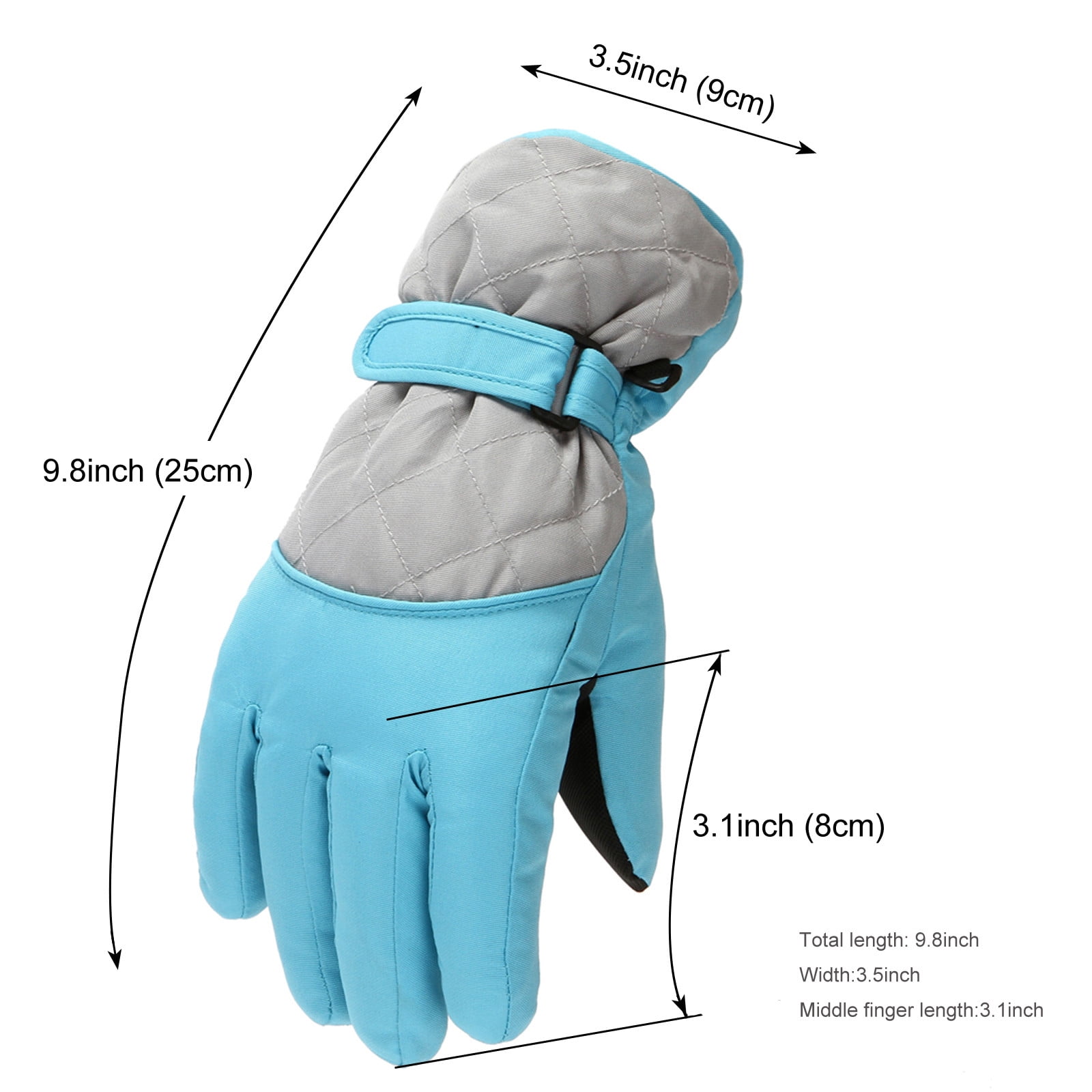 AWZXDE Kids Windproof Gloves Thermal Mittens For Boys And Girls Age 6 ...