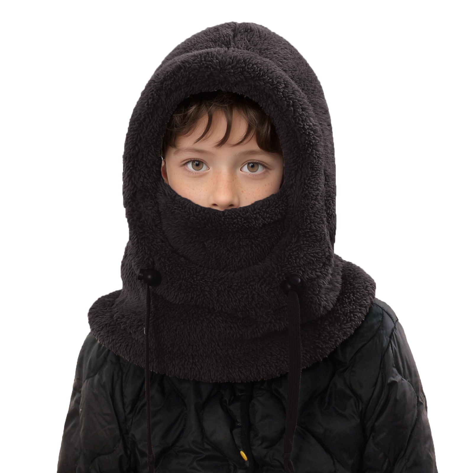 AWZXDE Kids Warm Winter Hat With Attached Ear And Neck Gaiter Kids ...