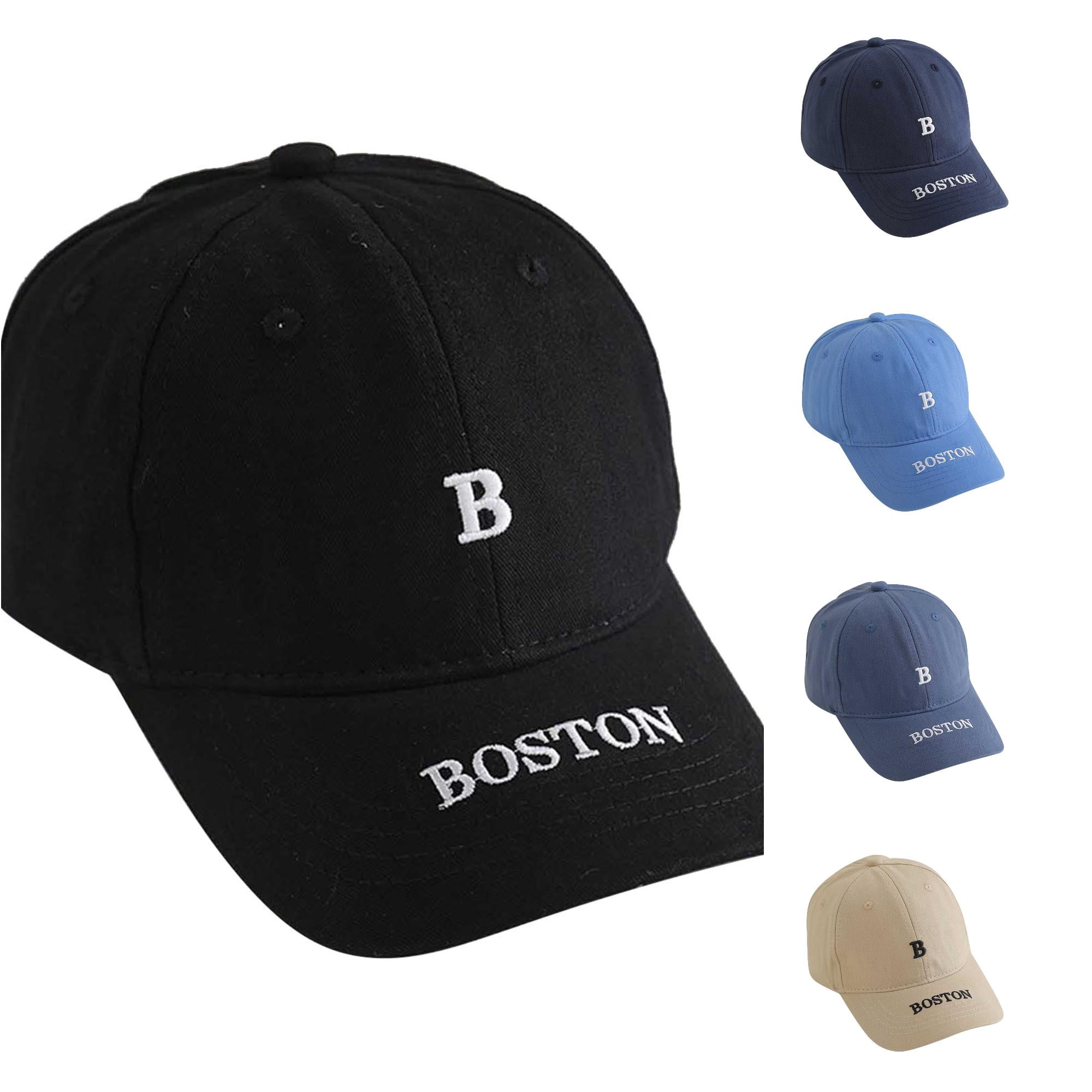 AWZXDE Letter B Embroidery Adjustable Baseball Sun Hat With Fashion ...