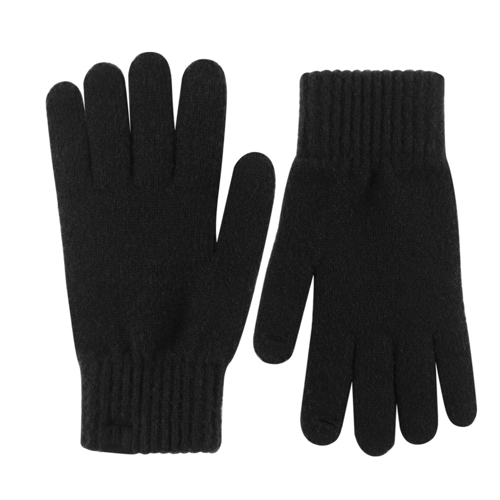 AWZXDE Men Women Winter Solid Warm Windproof Gloves, Thermal Outdoor ...