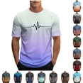 AWZXDE Men's Casual Short Sleeve T-Shirt Fashion Print Daily Basic ...