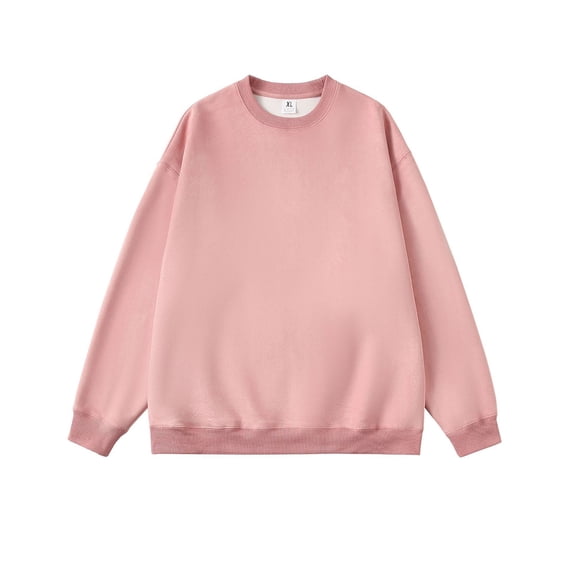AWZXDE Men's Fall Winter Solid Color Crewneck Sweatshirt, Relaxed ...
