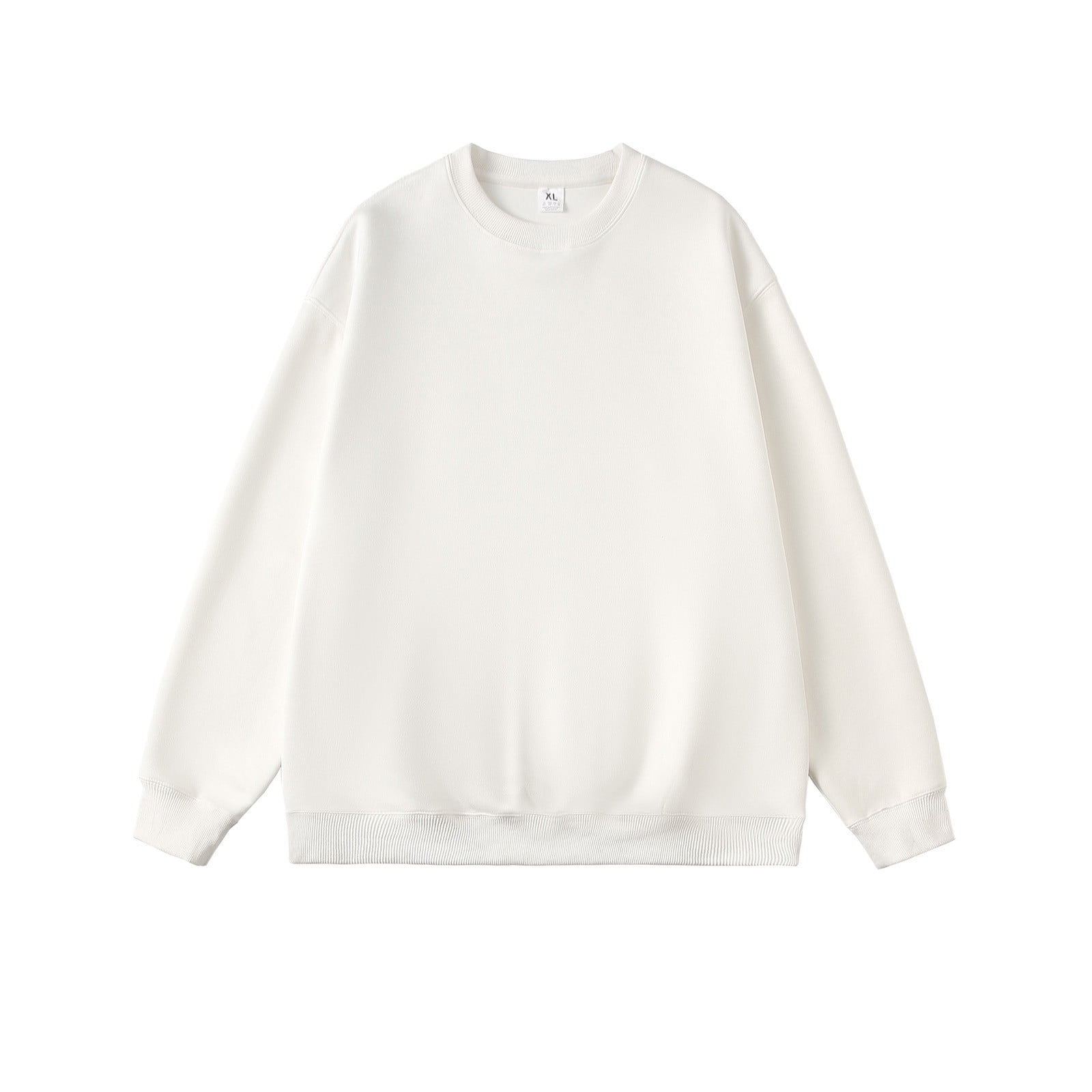 AWZXDE Men's Fall Winter Solid Color Crewneck Sweatshirt, Relaxed ...