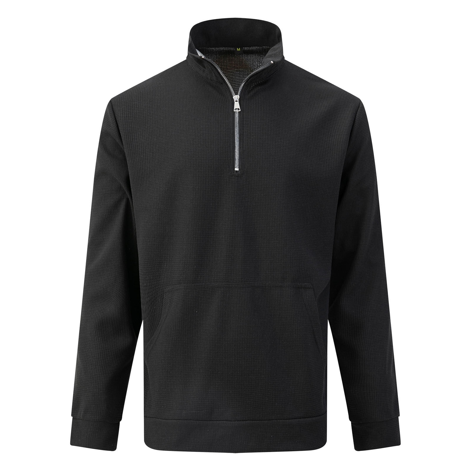 AWZXDE Men's Knit Quarter Zip Sweatshirt, Stand Collar Pocket Pullover ...