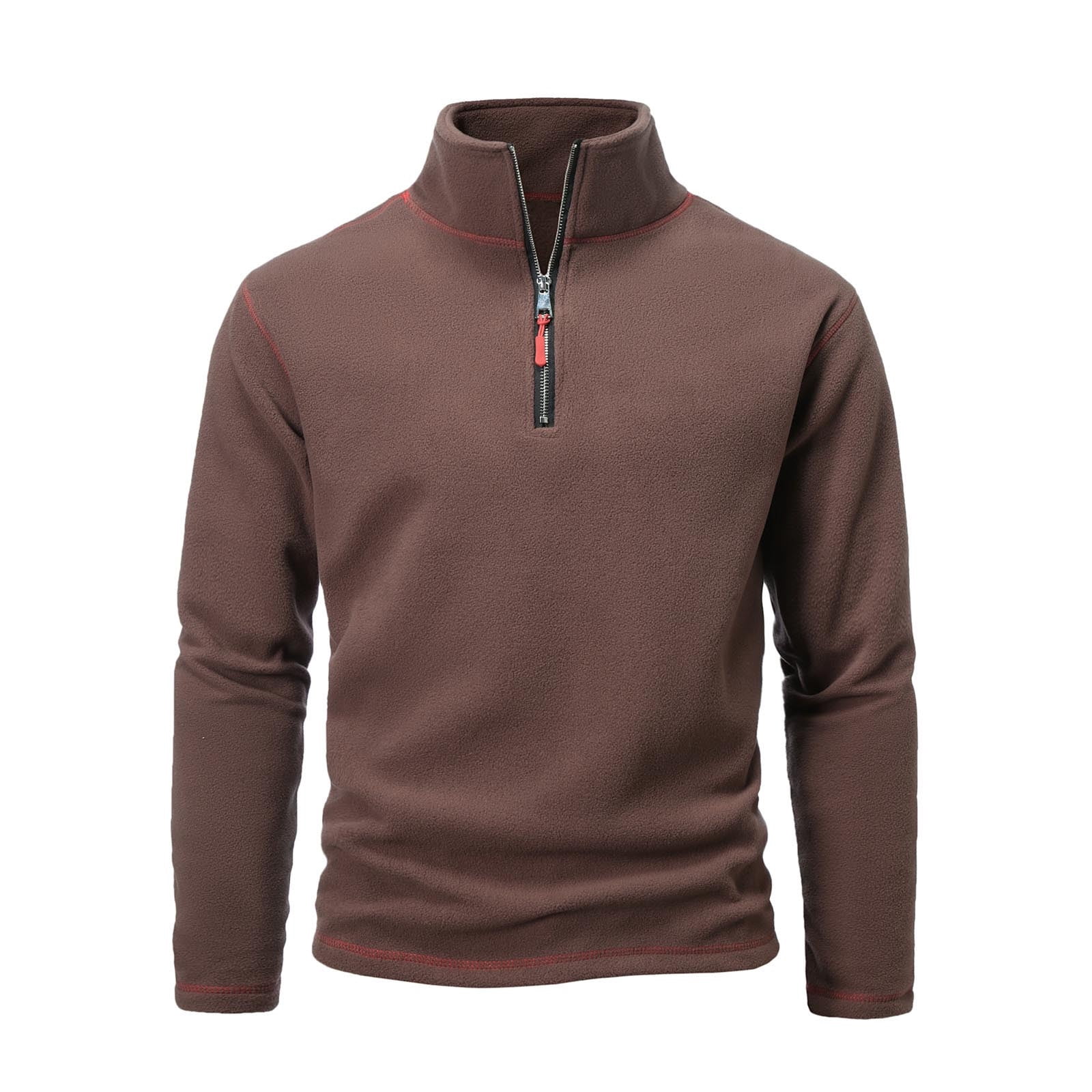 AWZXDE Men's Polar Quarter Zip Sweatshirt Turtle Neck Thermal Warm ...
